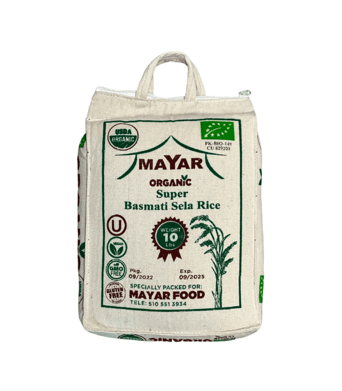 R12-Mayar Organic Super Basmati Sela Rice (1121) 4x10lb - IGF LLC